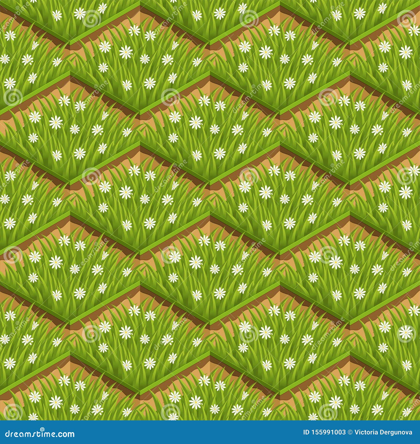 Summer Grass, Soil Layers Pattern Stock Vector - Illustration of design ...