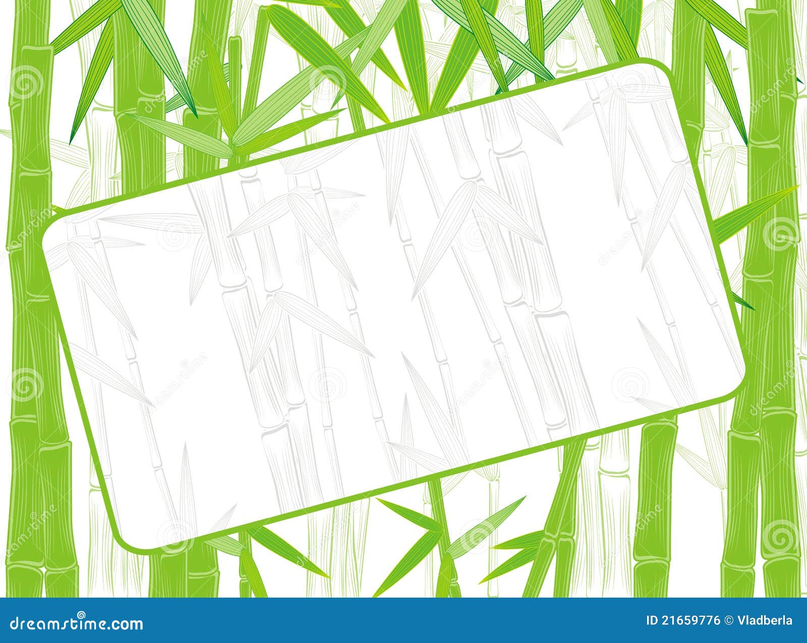 Summer green bamboo border stock vector. Illustration of pattern - 21659776