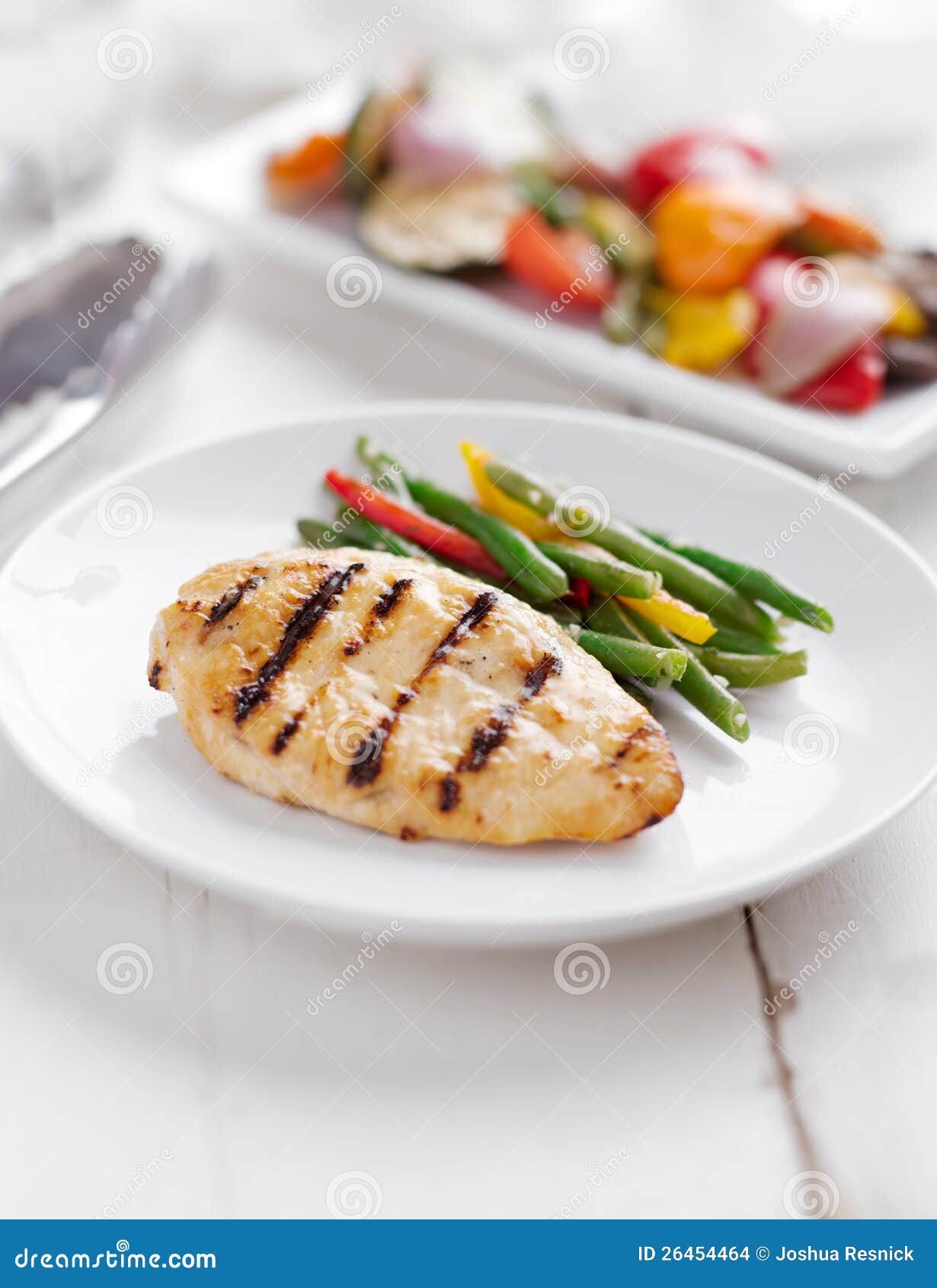 Summer Grilling Time - Grilled Chicken with Vegetables. Stock Photo ...