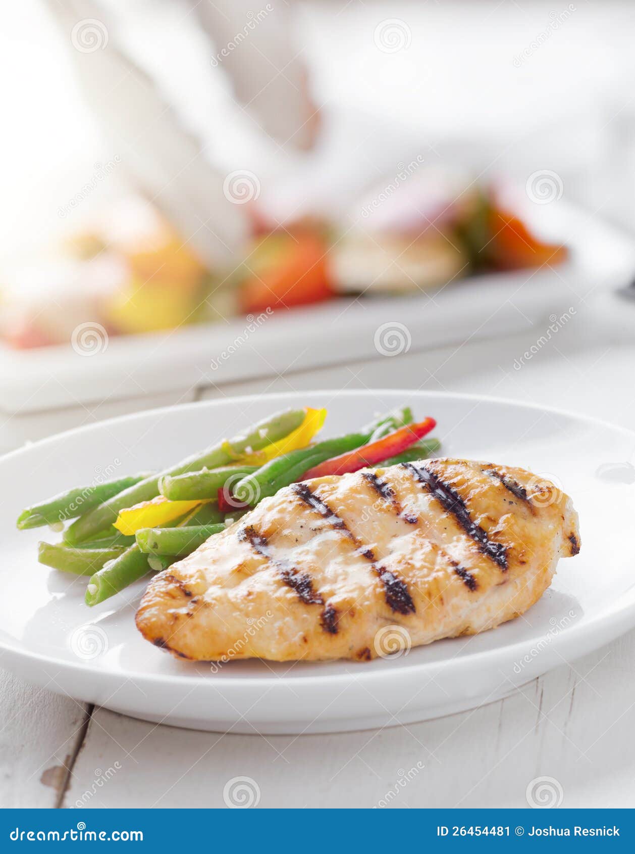 Summer Grilling Time - Grilled Chicken with Vegetables. Stock Image ...