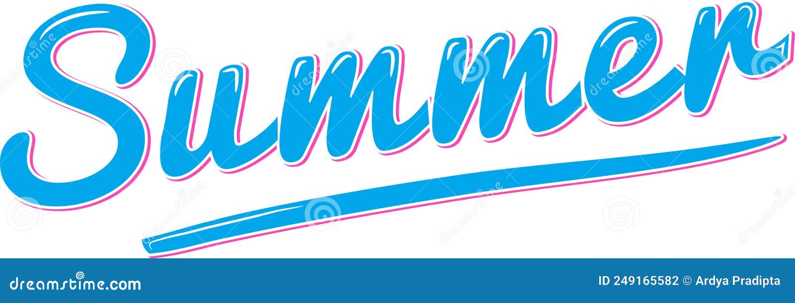 Summer Handwriting Style Text Stock Vector - Illustration of card ...