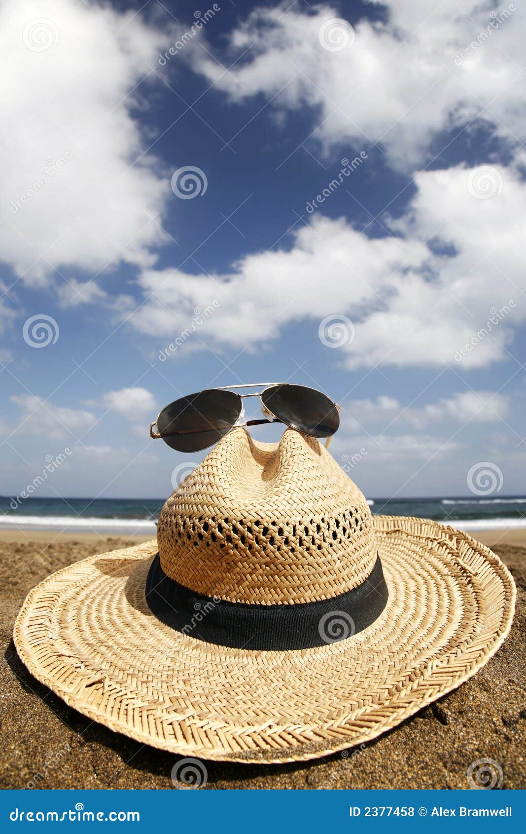 Summer Hat stock photo. Image of sand, holiday, sunshine - 2377458