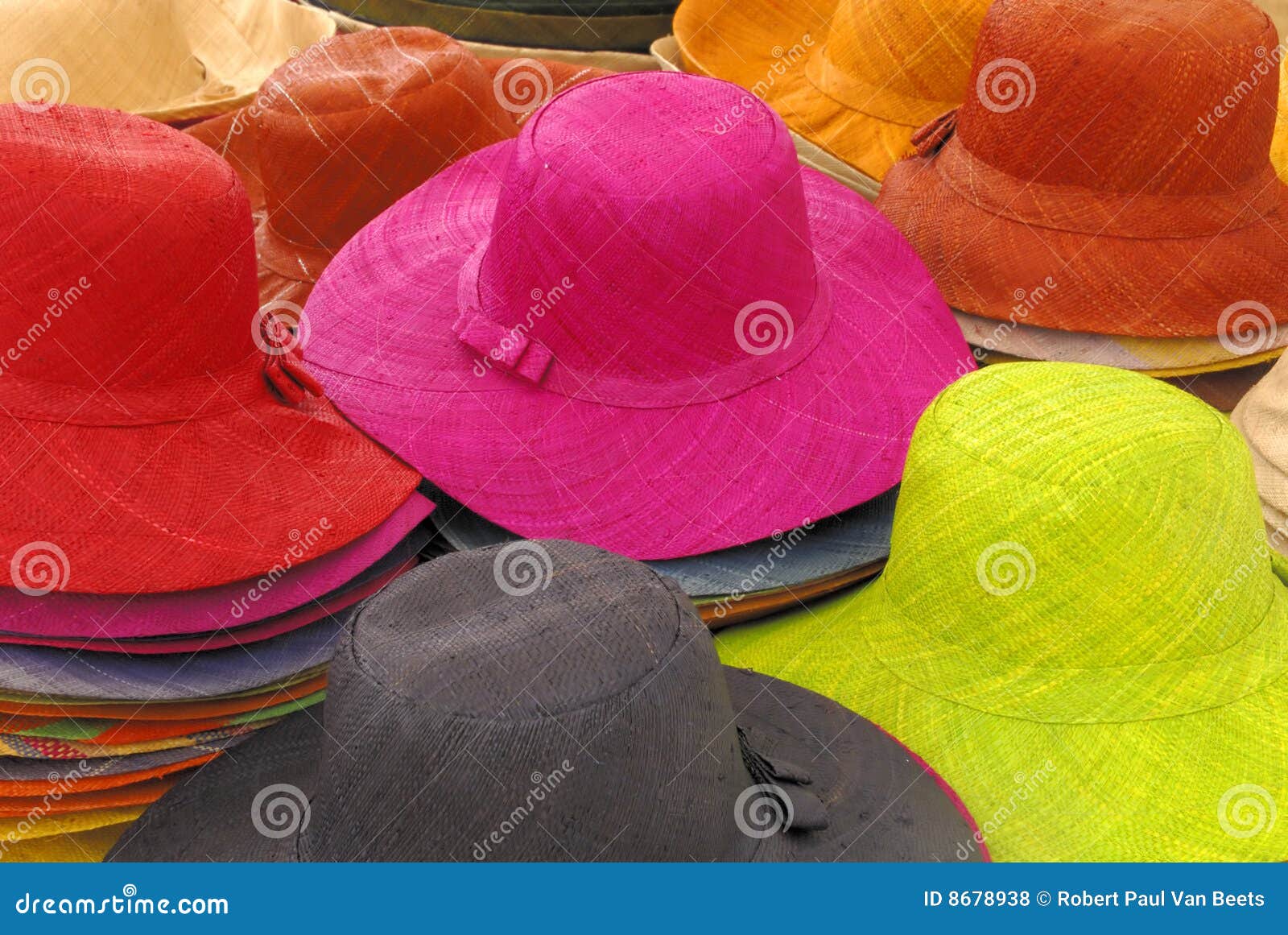 Summer hats stock photo. Image of color, head, summer - 8678938