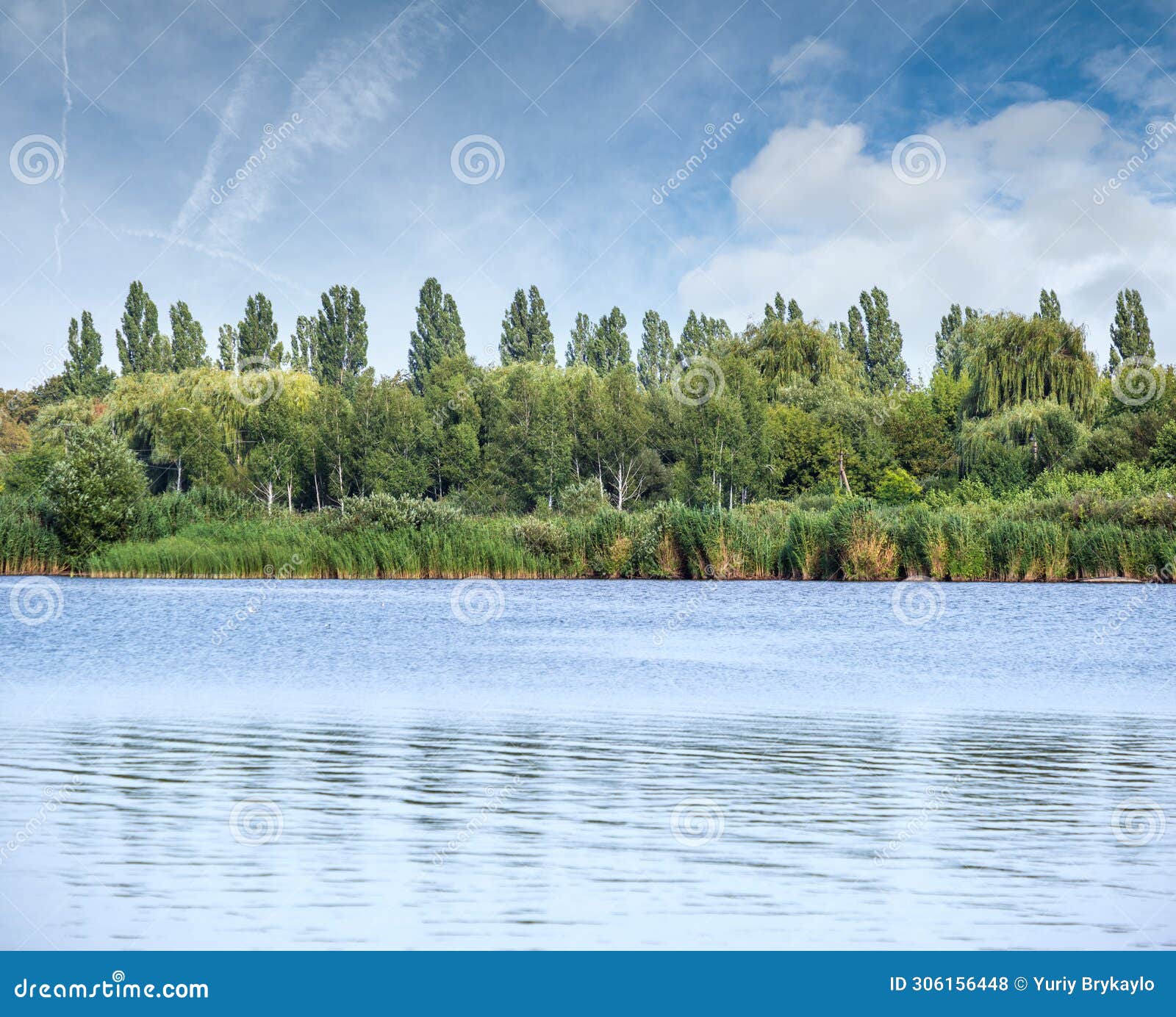 Summer Hazy Day on Picturesque Lake Stock Photo - Image of view, nature ...