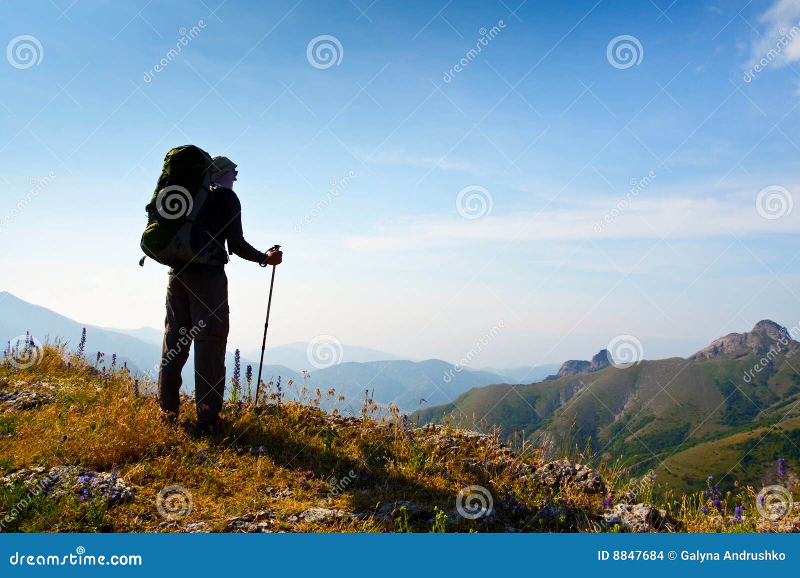 Summer hike stock photo. Image of trekking, view, sports - 8847684