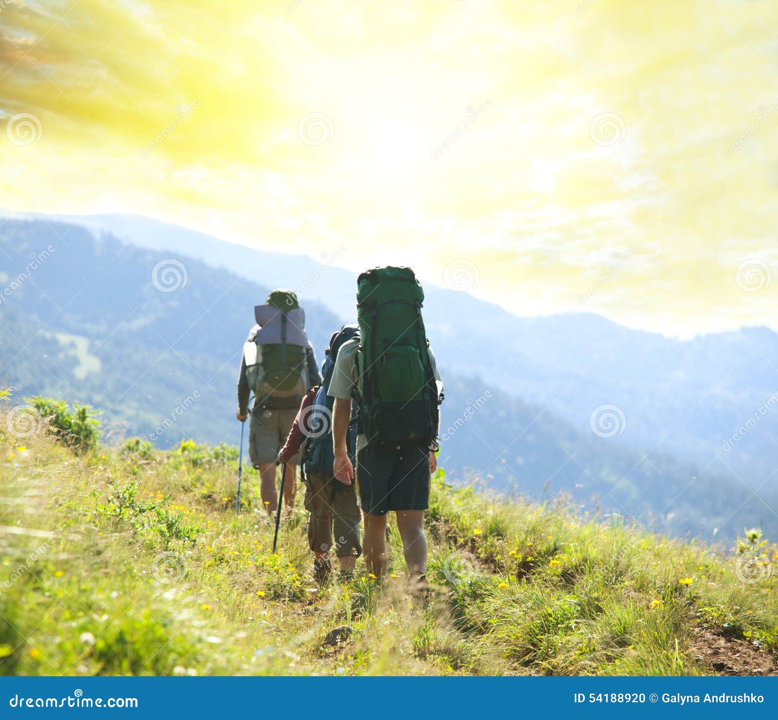 Summer hiking stock photo. Image of trekking, climb, hiking - 54188920