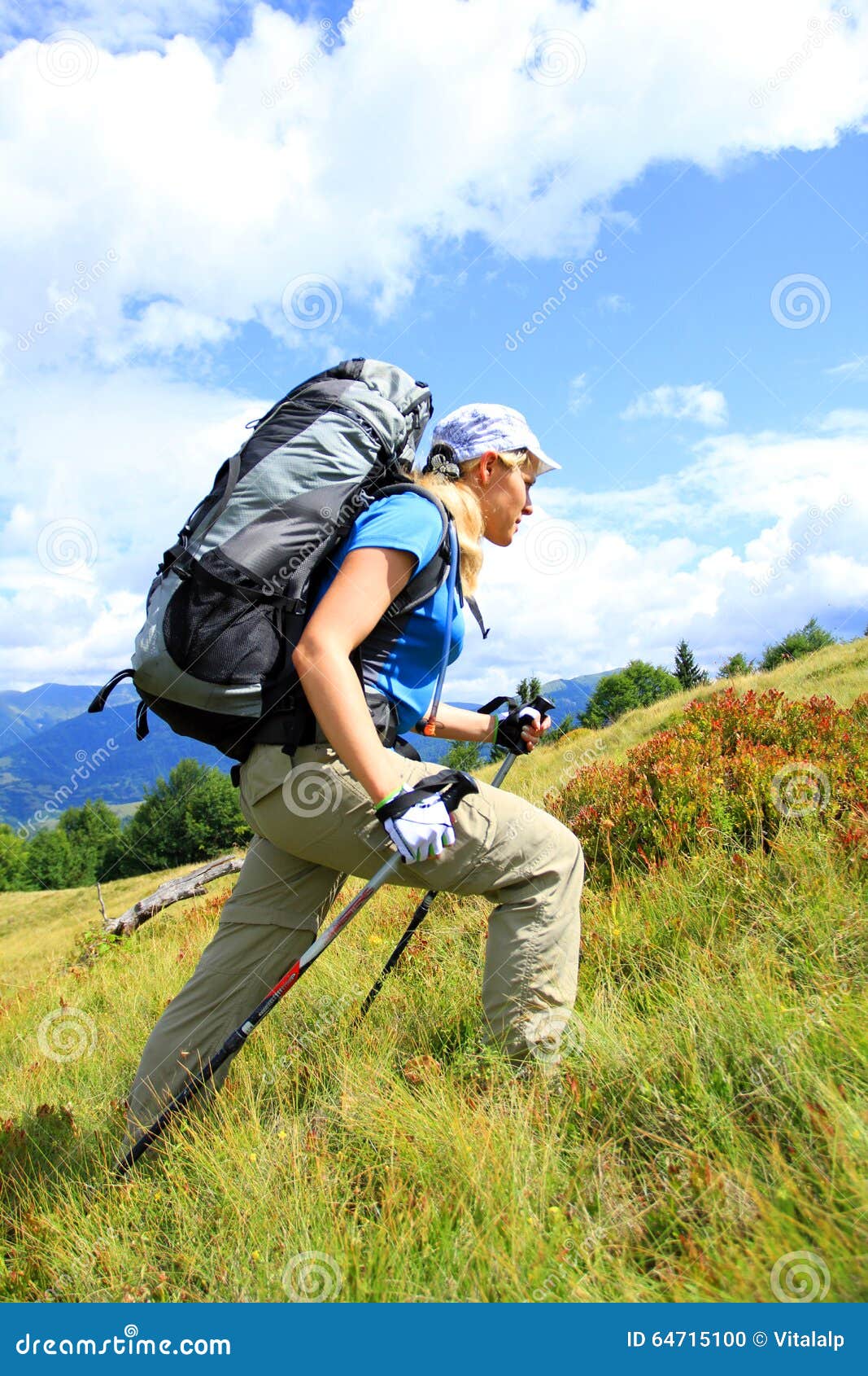 Summer Hiking in the Mountains. Stock Photo - Image of journey, climber ...