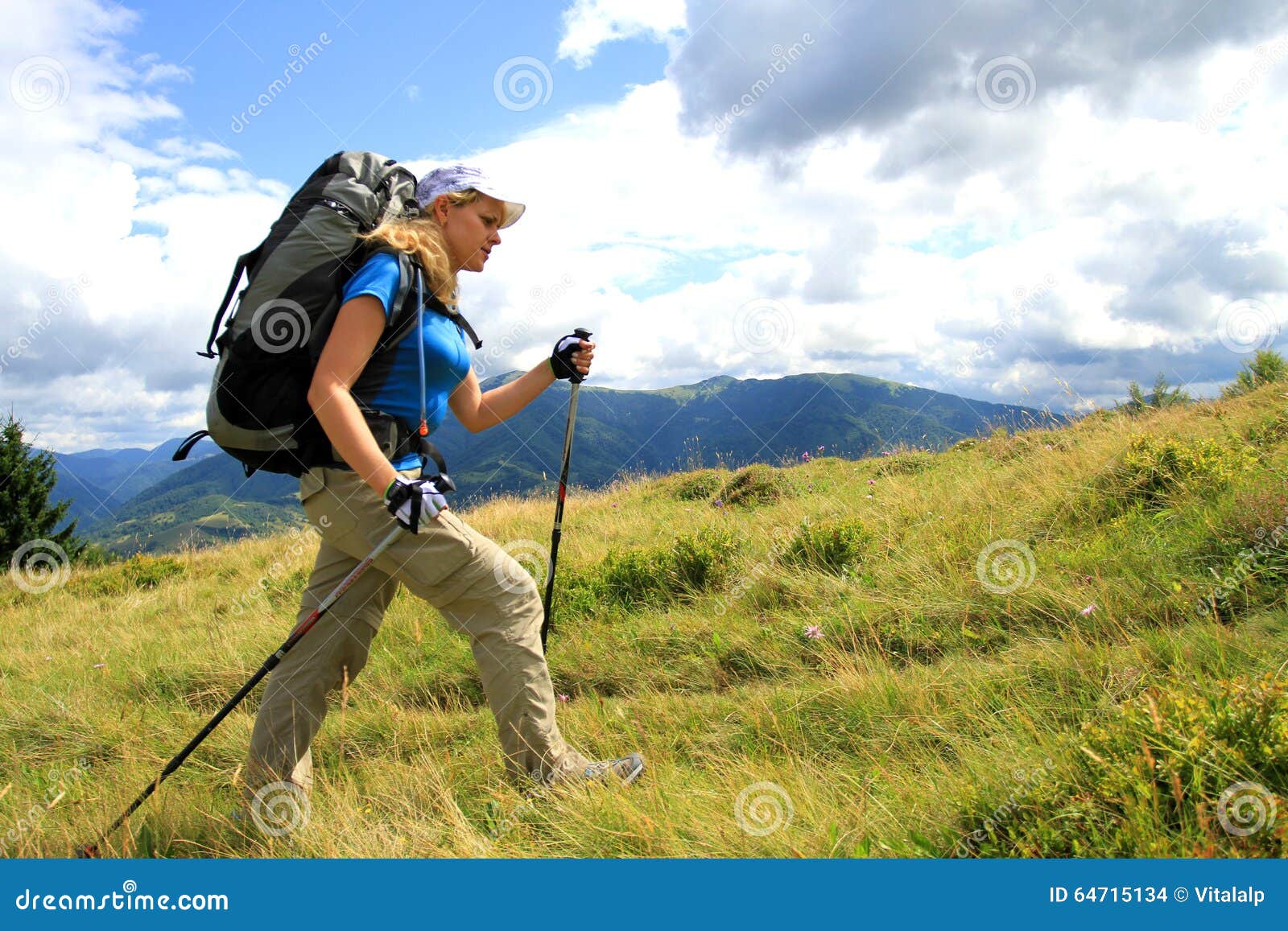 Summer Hiking in the Mountains. Stock Photo - Image of rock, endurance ...