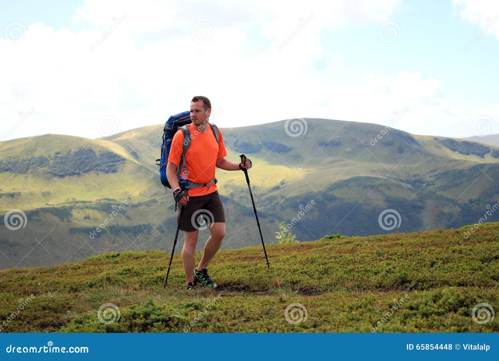 Summer Hiking in the Mountains. Stock Photo - Image of beautiful ...
