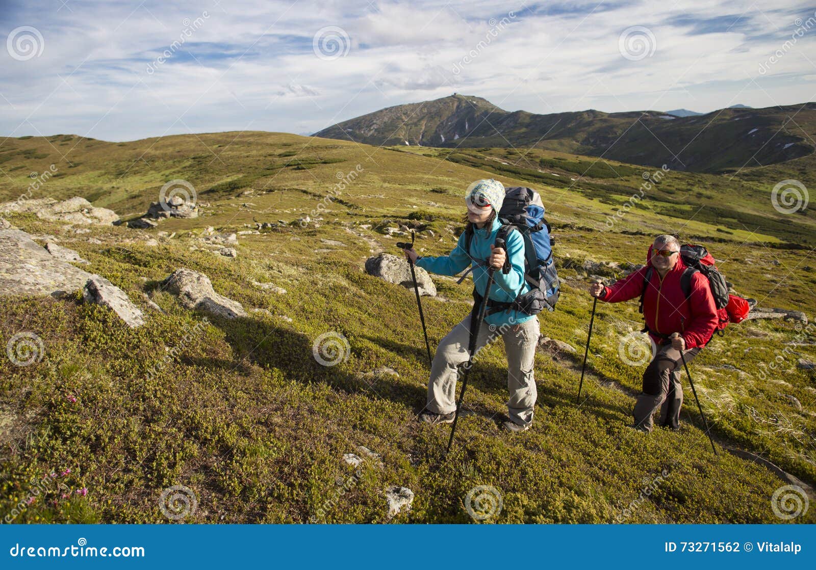 Summer Hiking in the Mountains. Stock Photo - Image of expedition ...