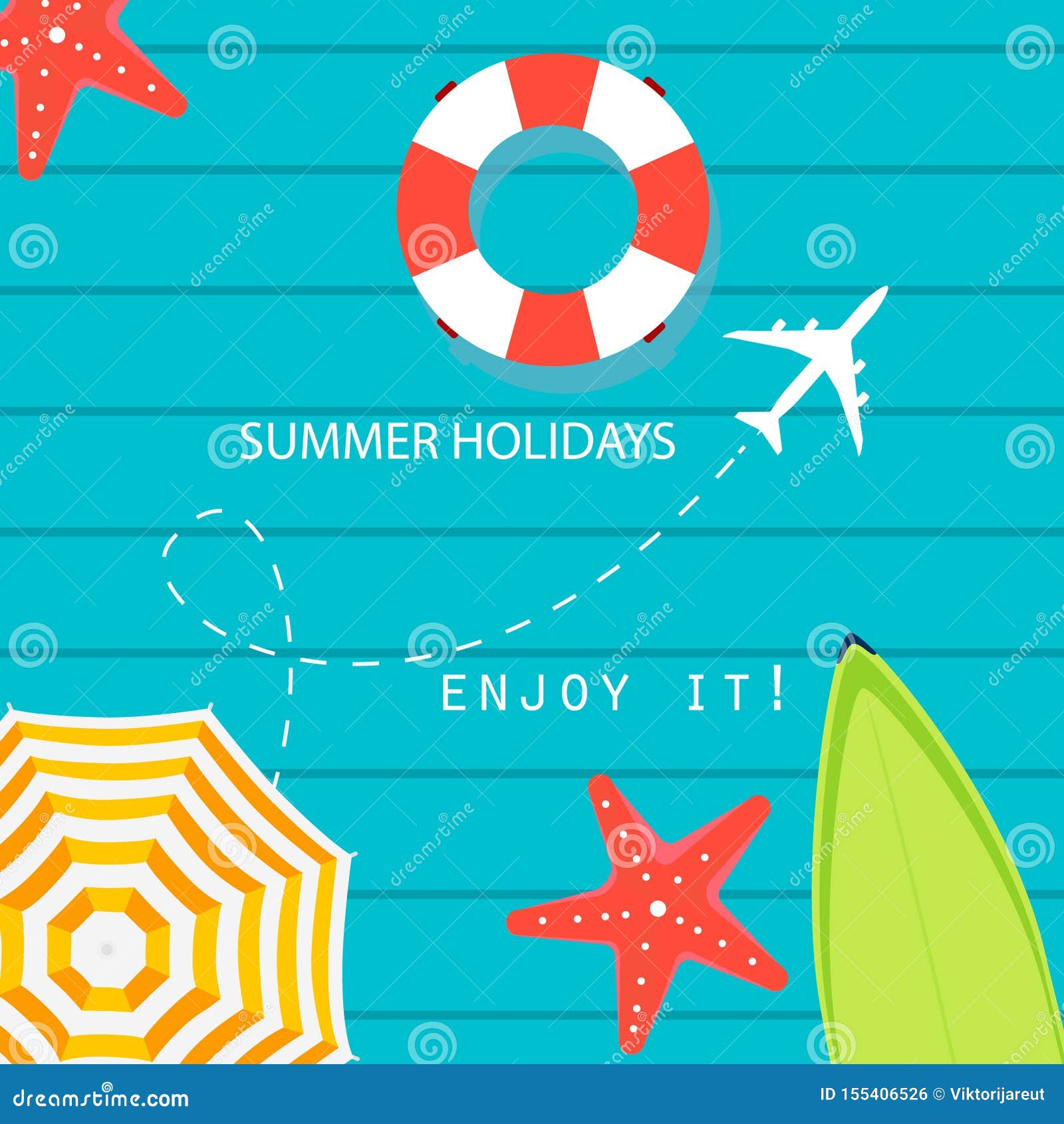 Summer Holiday Banner. Vector Illustration Stock Illustration ...
