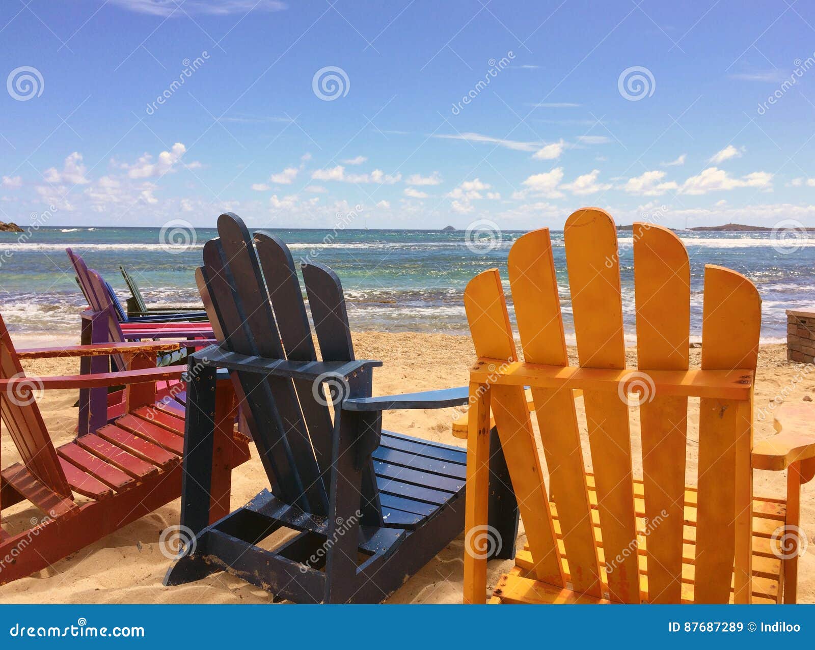 Summer Holiday Beach Chairs Stock Image - Image of blue, summer: 87687289