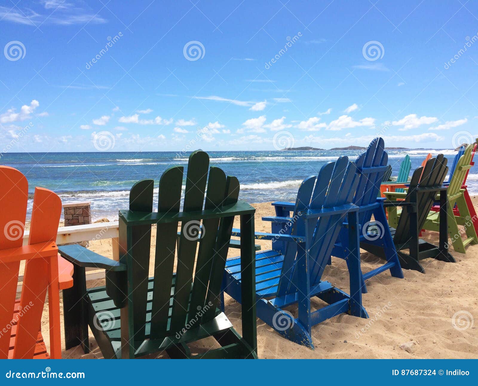 Summer Holiday Beach Chairs Stock Photo - Image of relax, summer: 87687324