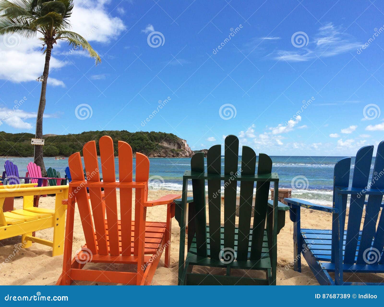 Summer Holiday Beach Chairs Stock Image - Image of agent, orange: 87687389