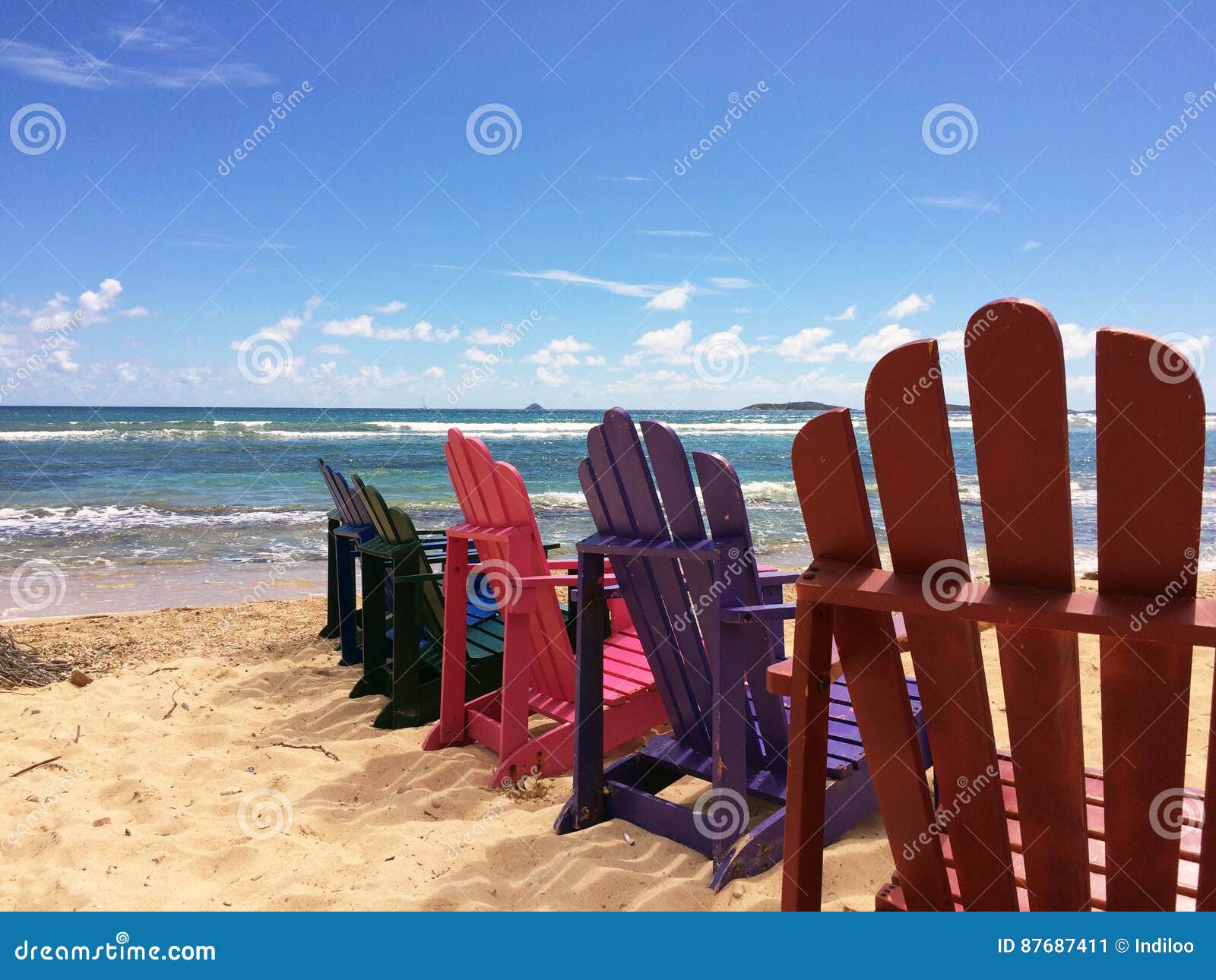 Summer Holiday Beach Chairs Stock Image - Image of nature, coast: 87687411