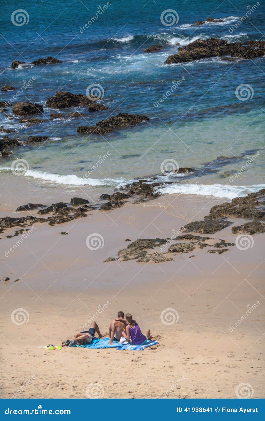 Summer Holiday Fun on the Beach Stock Image - Image of suntan, rock ...