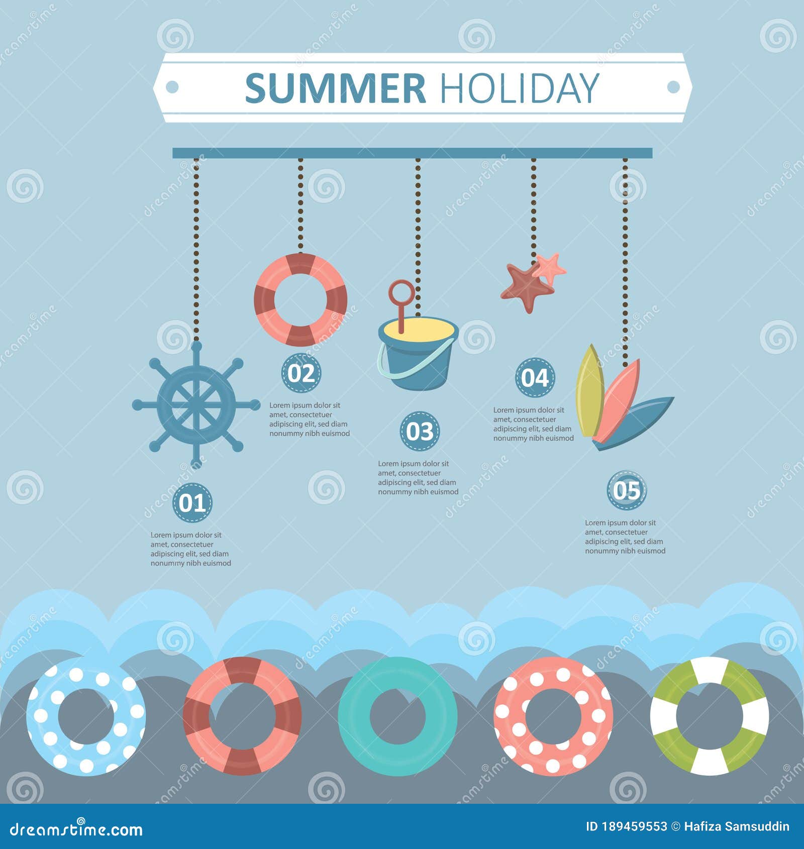 Summer Holiday Infographic. Vector Illustration Decorative Design Stock ...