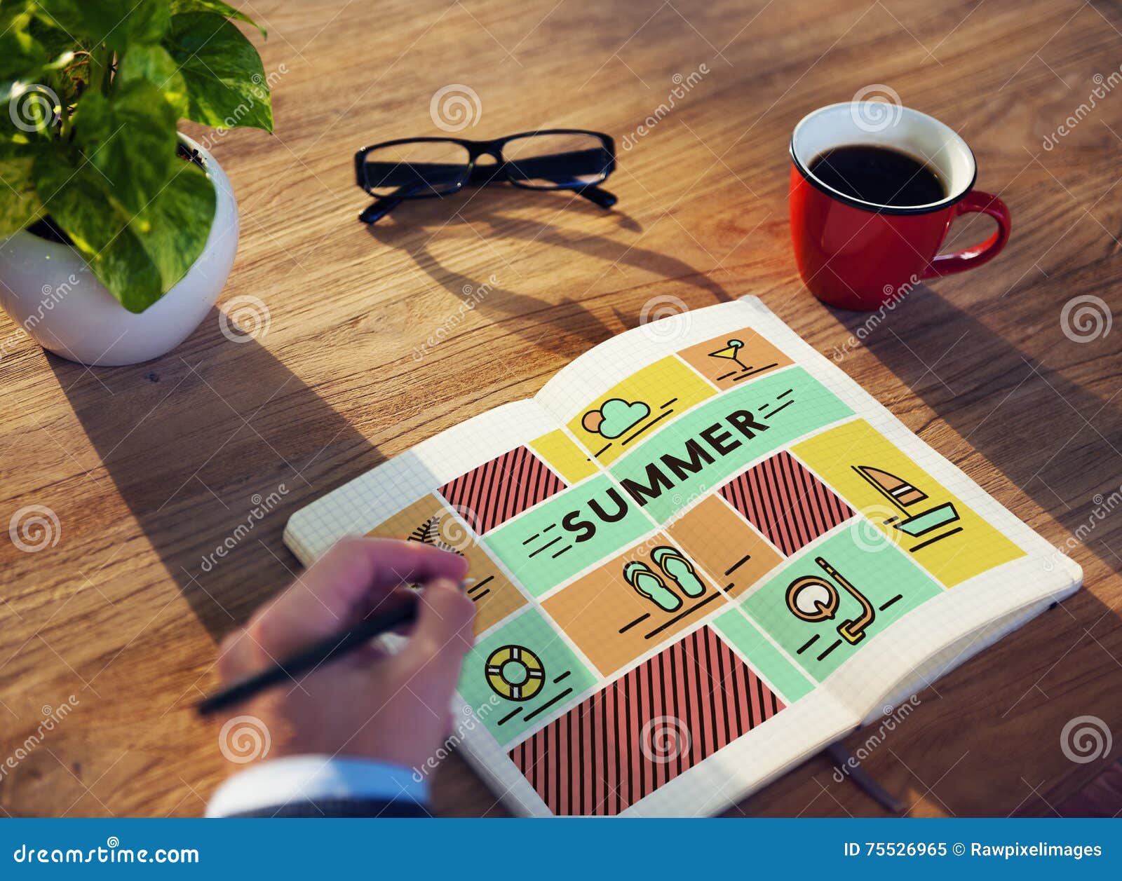 Summer Holiday Rest Vacation Relaxation Concept Stock Image - Image of ...