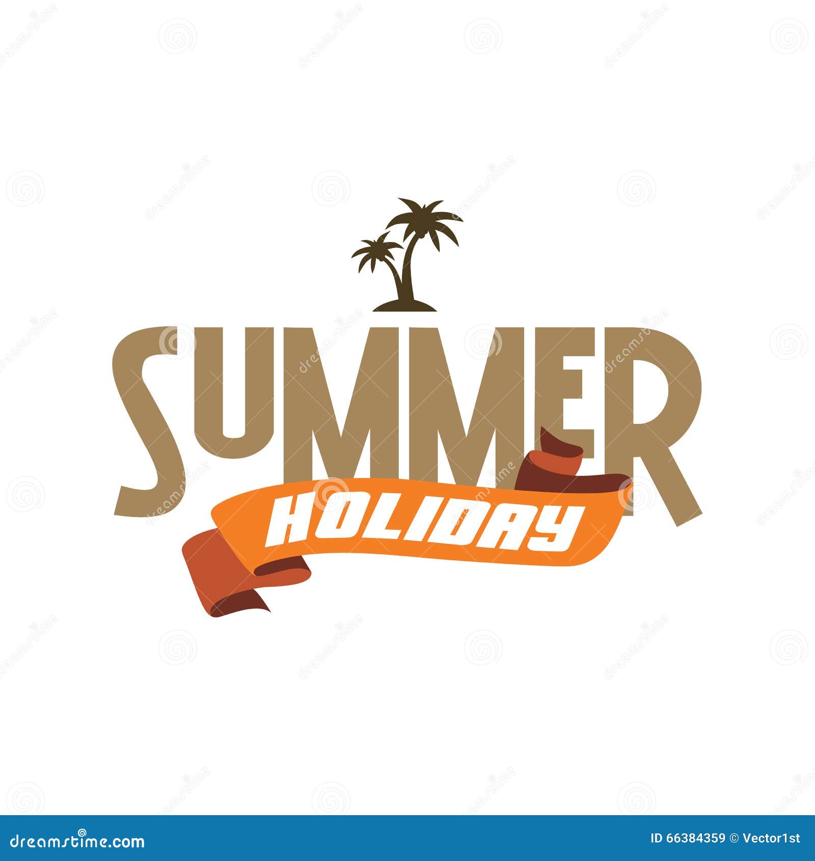 Summer Holiday Ribbon Art Theme Stock Vector - Illustration of shape ...