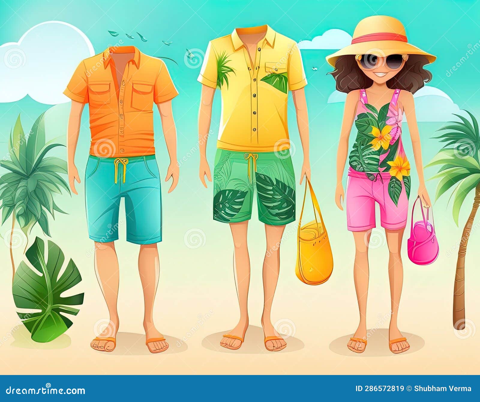 Summer Holiday Set. Vector Illustration Stock Illustration ...