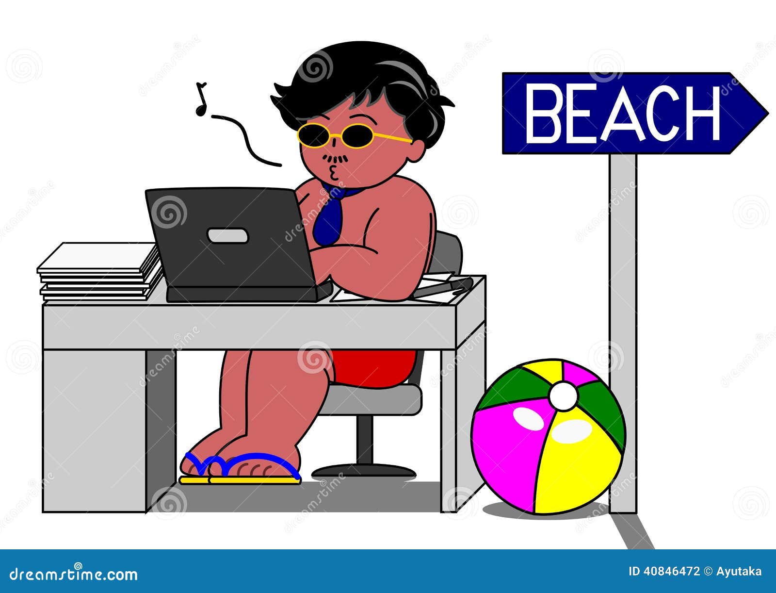Summer holidays coming stock vector. Illustration of businessman - 40846472 Summer holidays coming stock vector. Illustration of businessman - 40846472