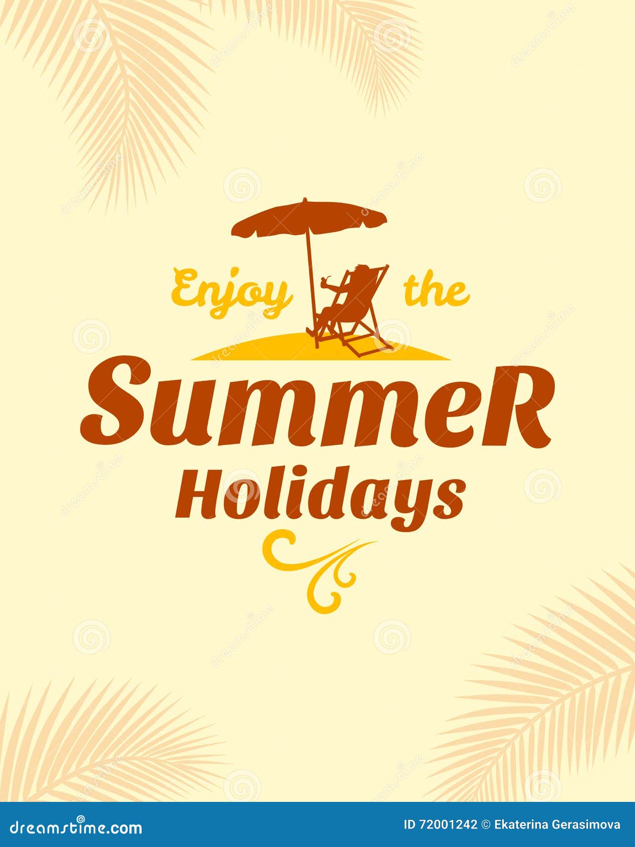 Summer Holidays Poster, Typography Design. Vector Stock Vector ...