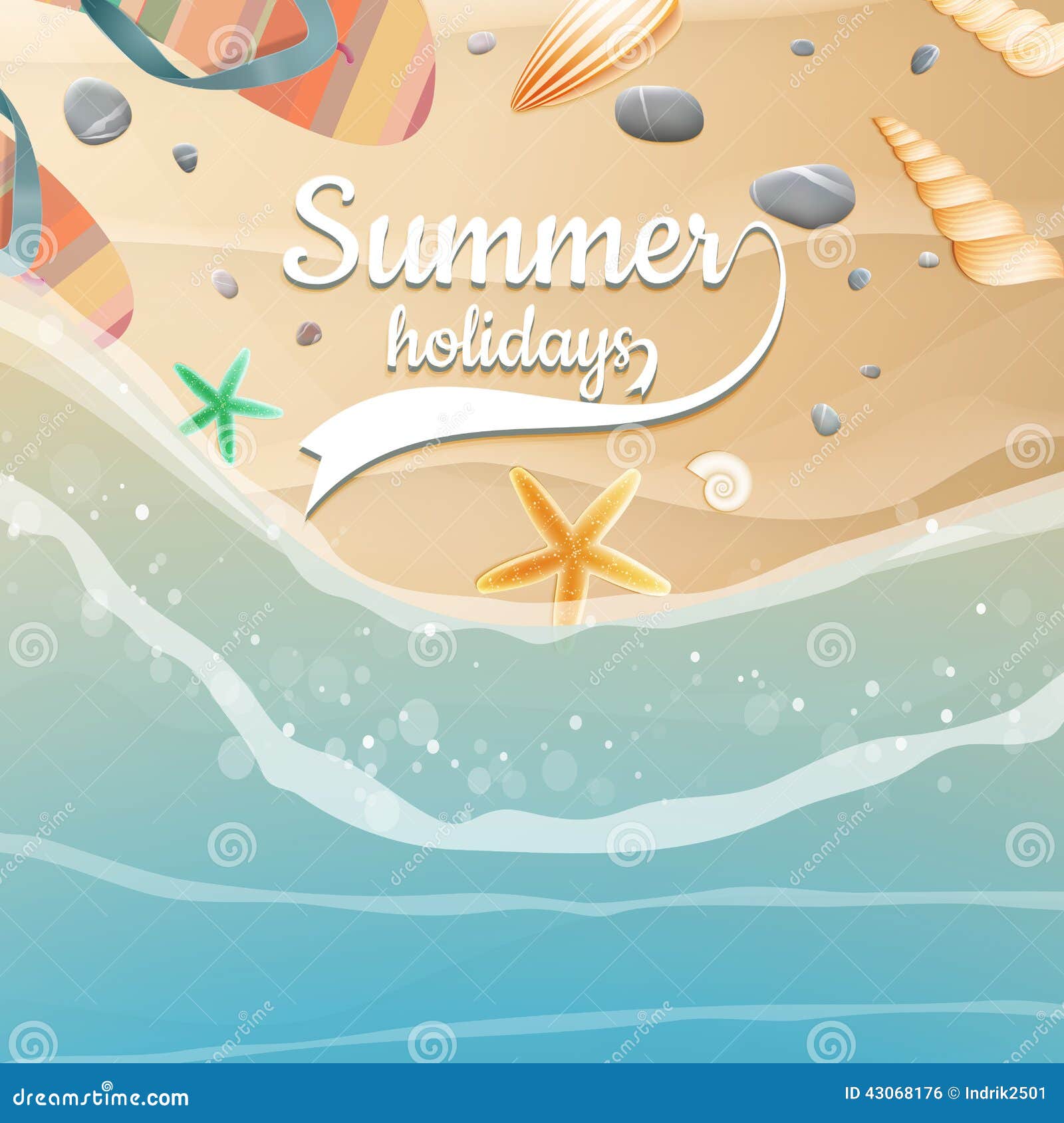 Summer Holidays Template. Plus EPS10 Vector File Stock Vector ...