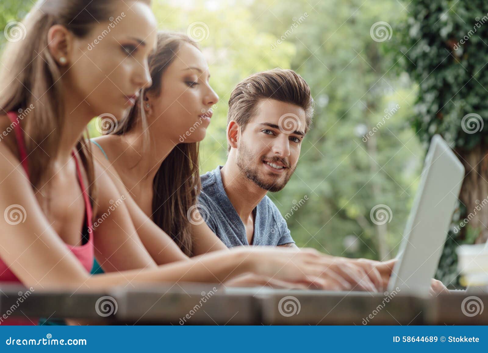 Summer homework stock image. Image of lifestyle, female - 58644689