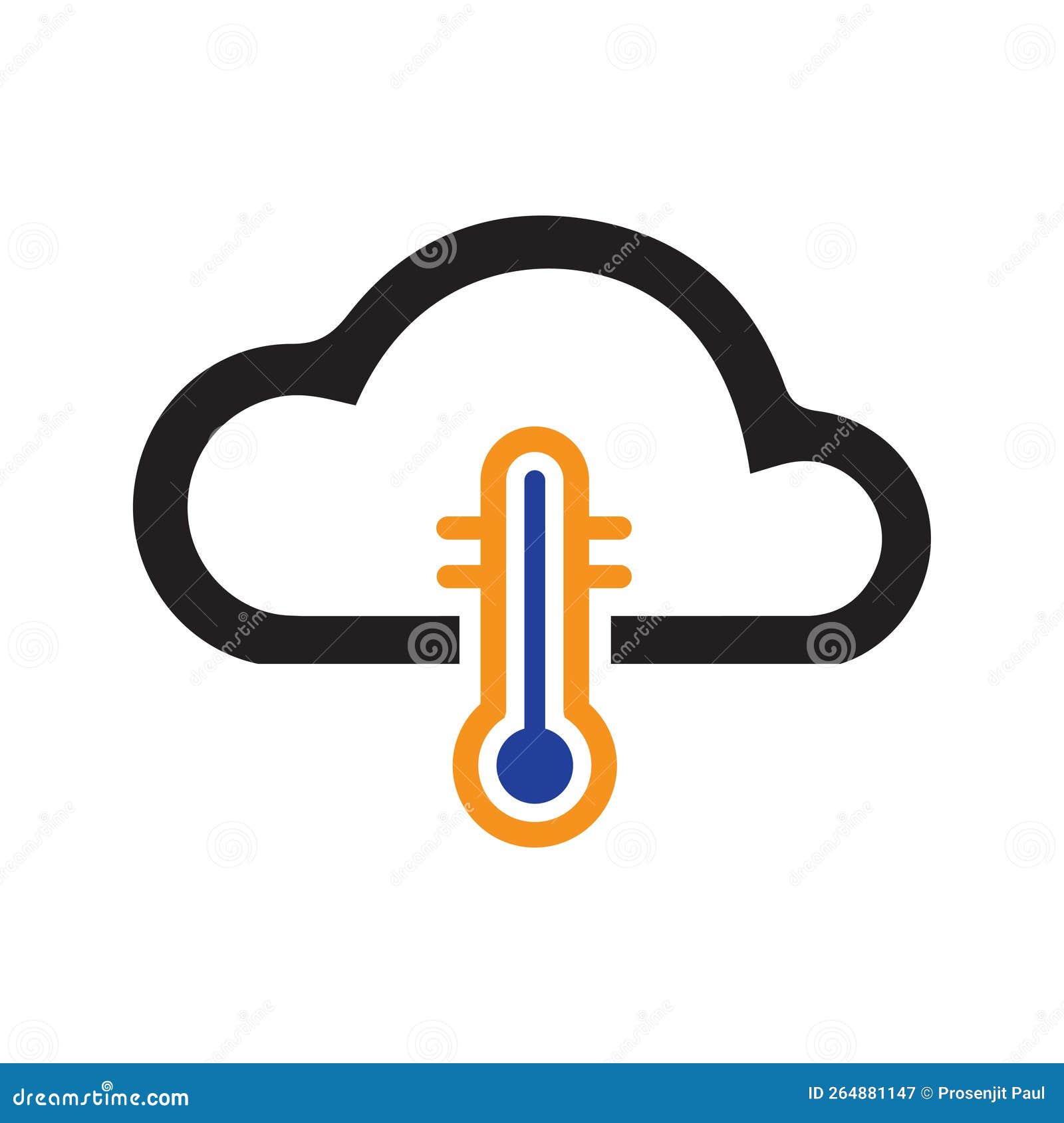 Summer hot weather icon stock vector. Illustration of degree - 264881147