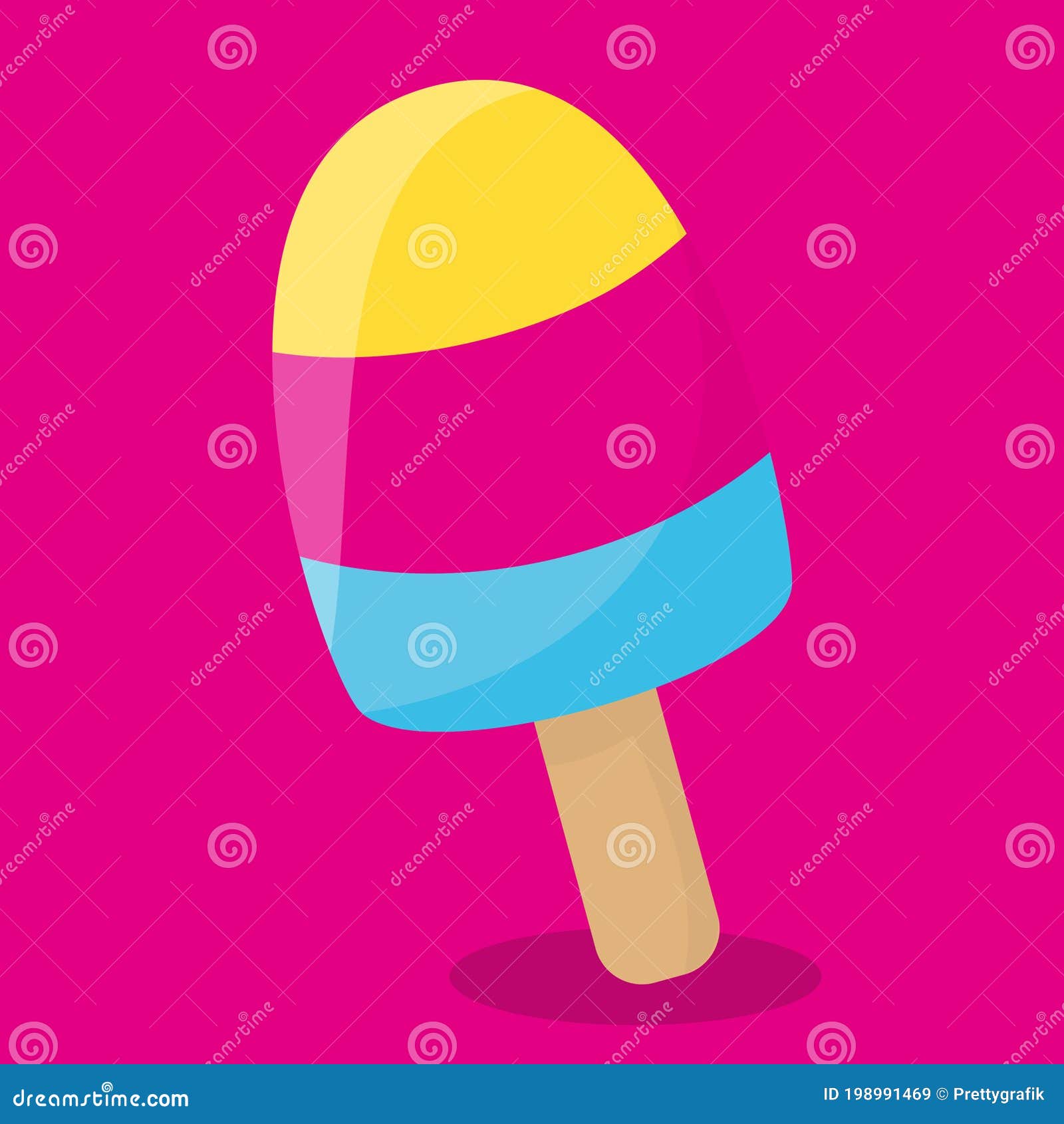 Summer Stick Figure Lies In A Hammock With Palm Trees And Sun Isolated ...