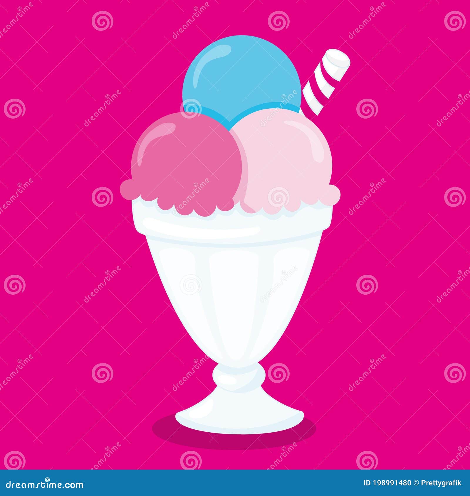 Summer Ice Cream Three Color 18 Stock Vector - Illustration of color ...