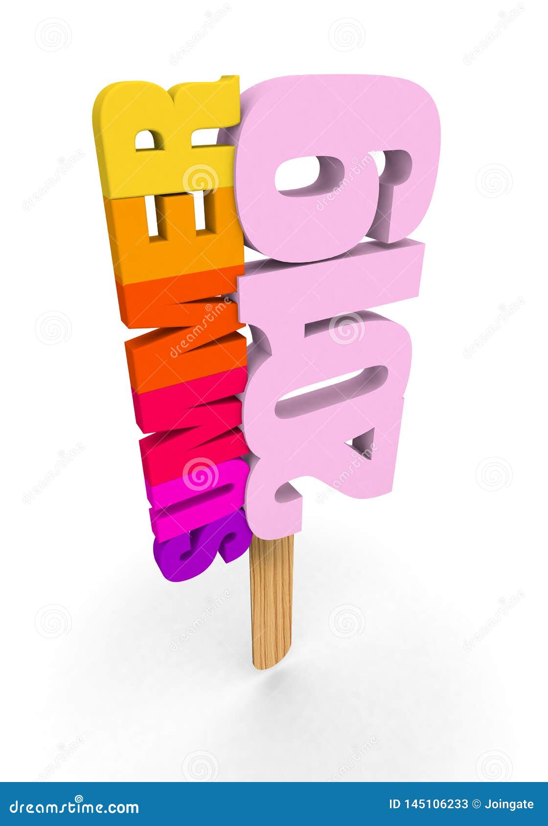 Summer 2019 ice lolly word stock illustration. Illustration of type ...