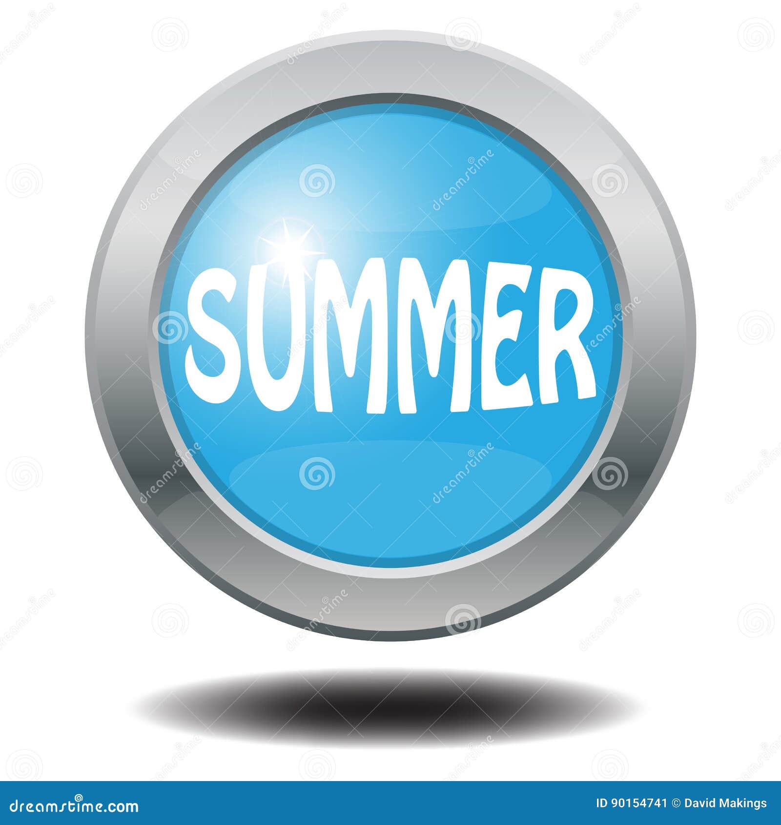 Summer Icon in Blue stock illustration. Illustration of icon - 90154741
