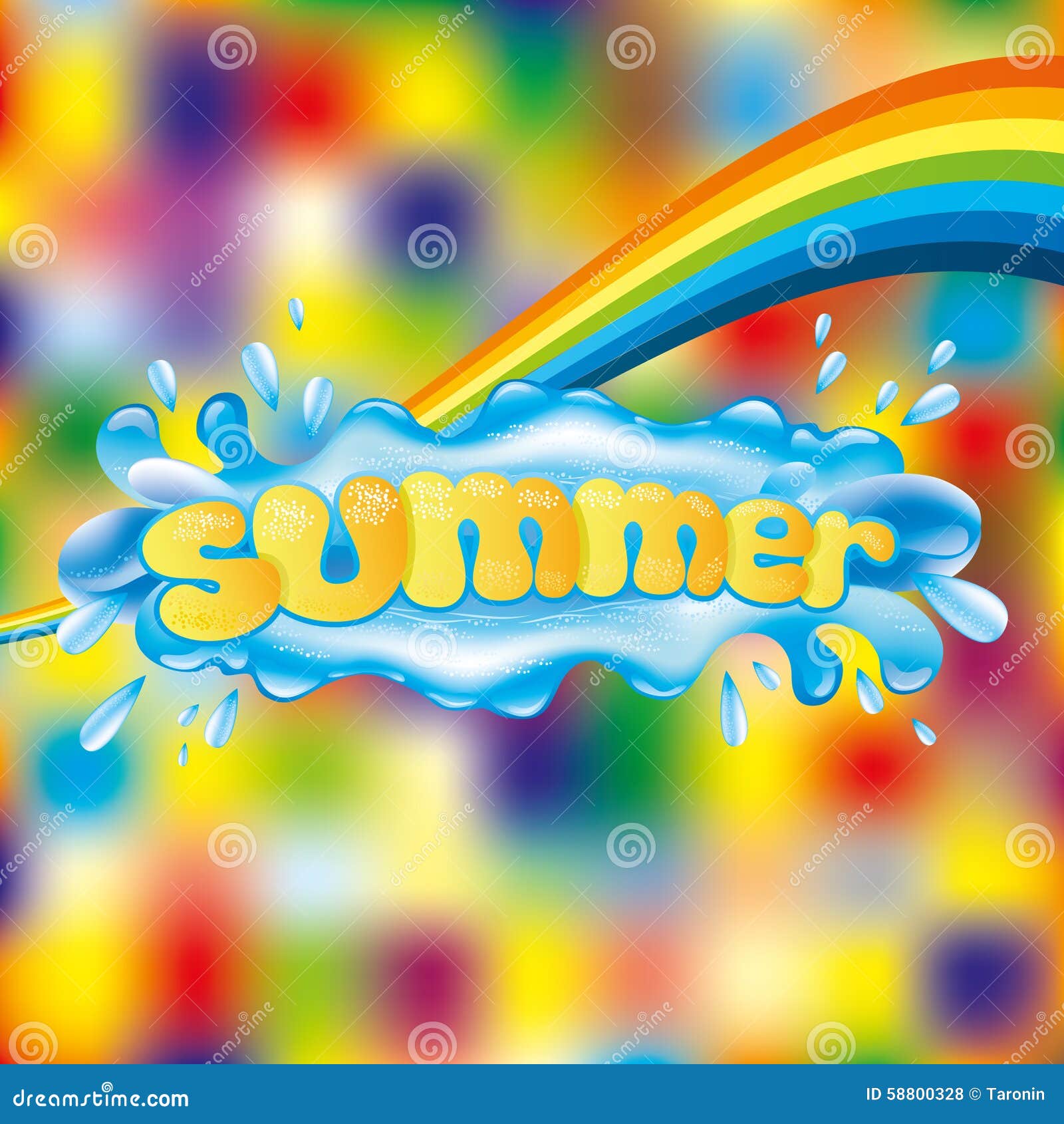 Summer illustration stock vector. Illustration of nature - 58800328