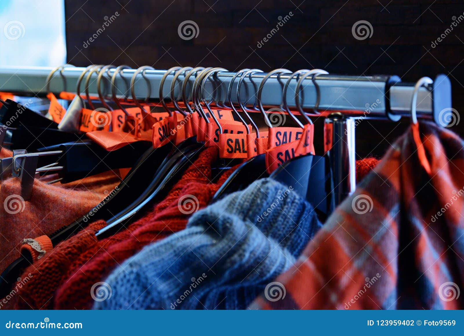 Summer Jacket in Summer Sale on a Clothes Rack Stock Photo - Image of ...