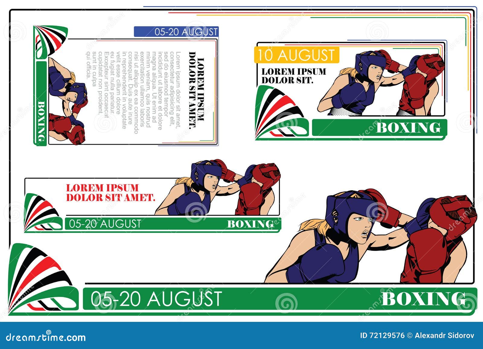 Summer Kinds of Sports. Boxing Stock Vector - Illustration of concept ...