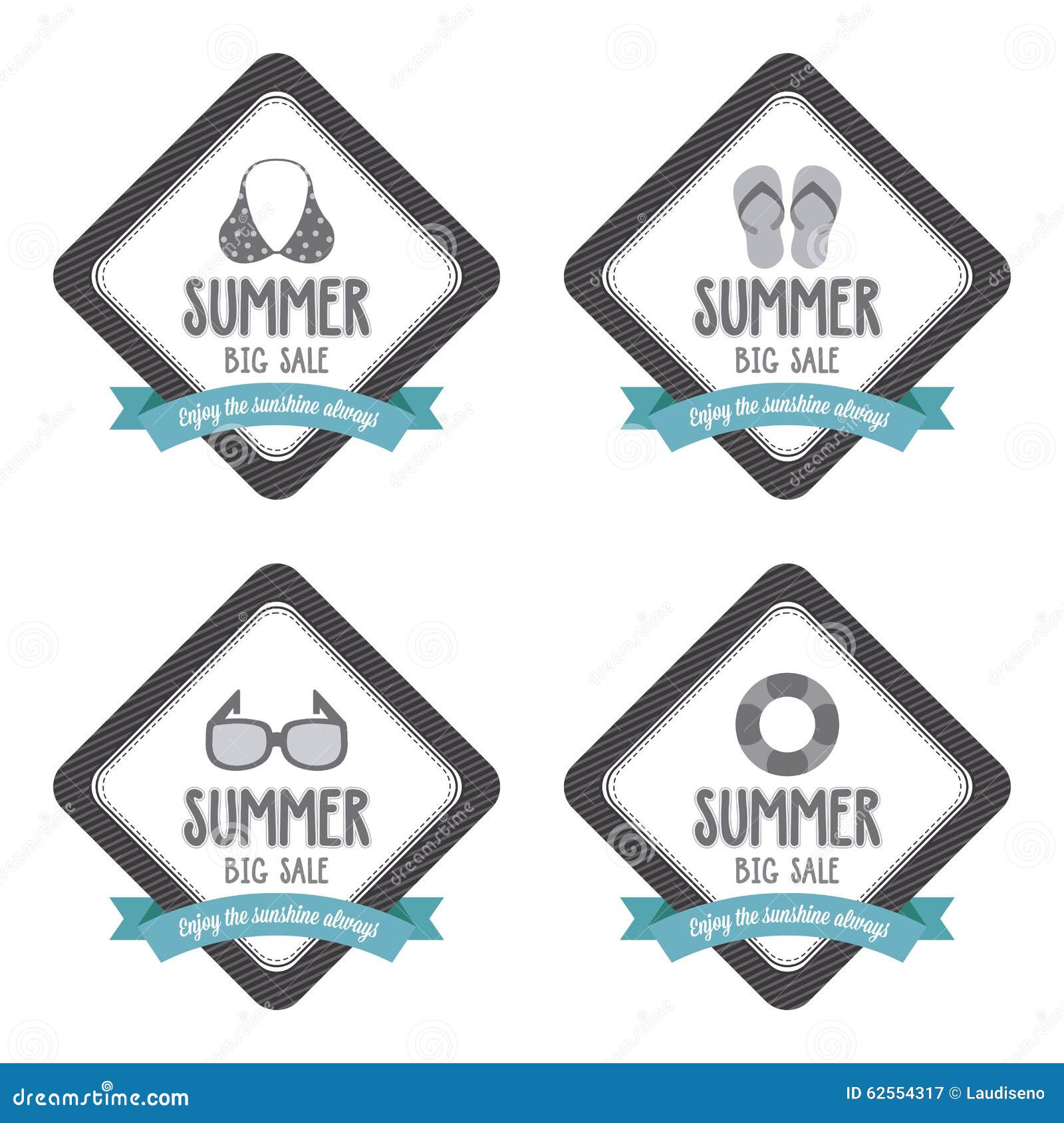 Summer Label stock vector. Illustration of summer, ribbon - 62554317