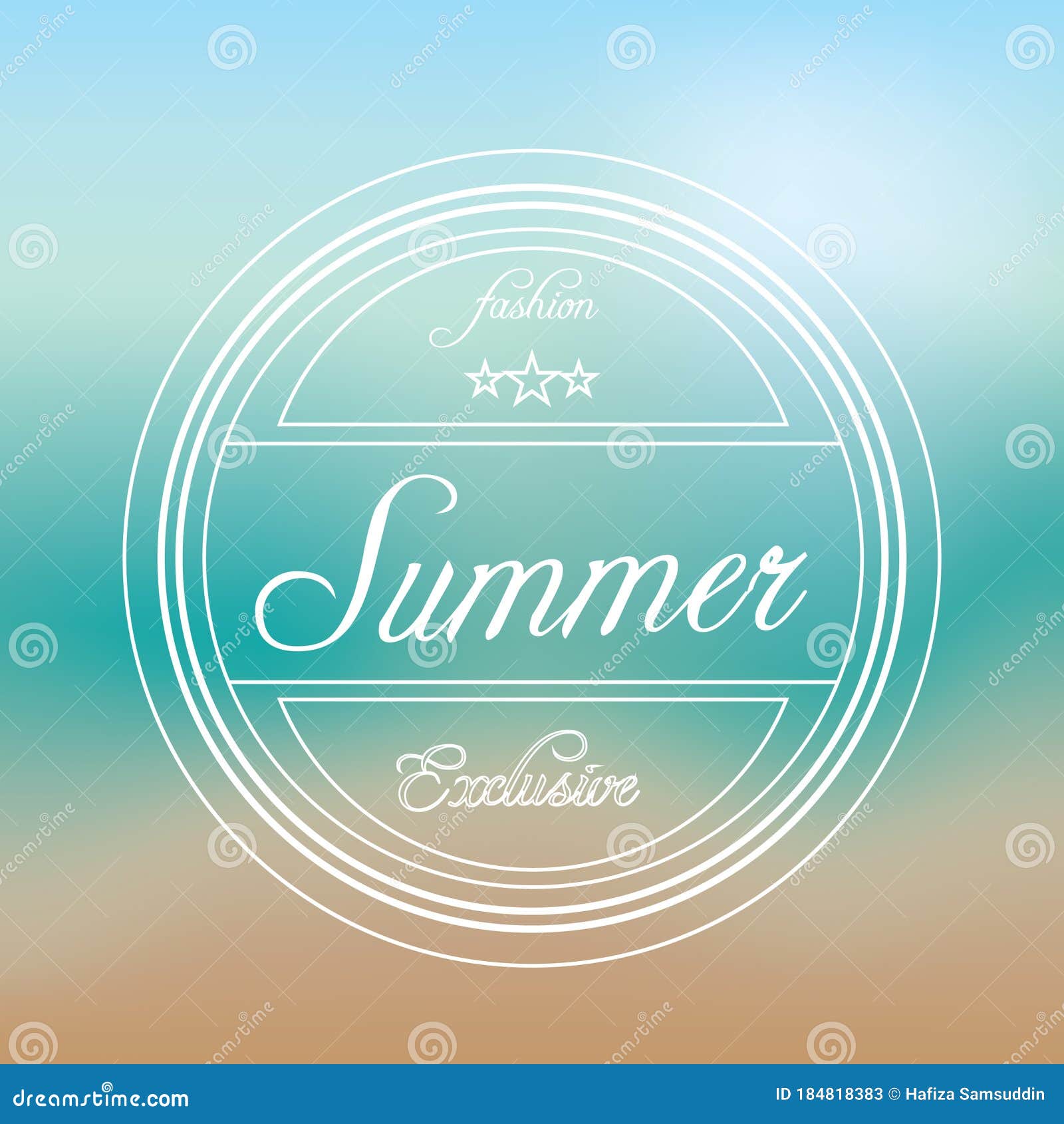 Summer Label. Vector Illustration Decorative Background Design Stock ...