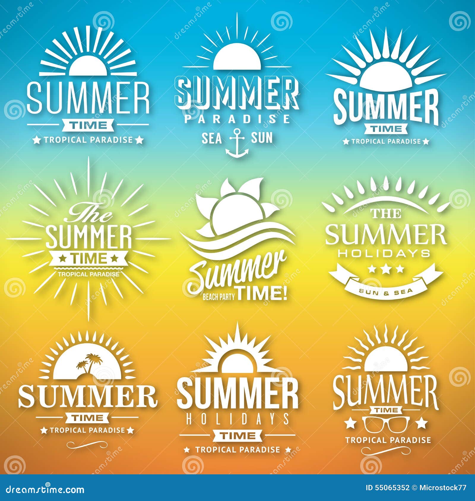 Summer Label Vector stock vector. Illustration of label - 55065352