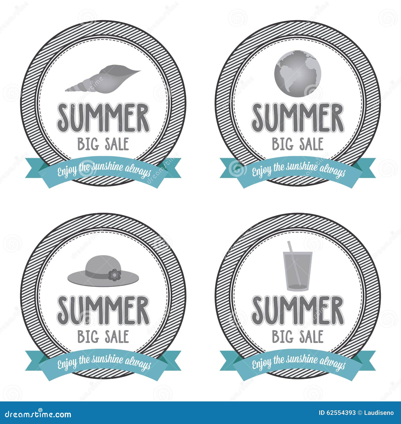 Summer Labels stock vector. Illustration of decorative - 62554393