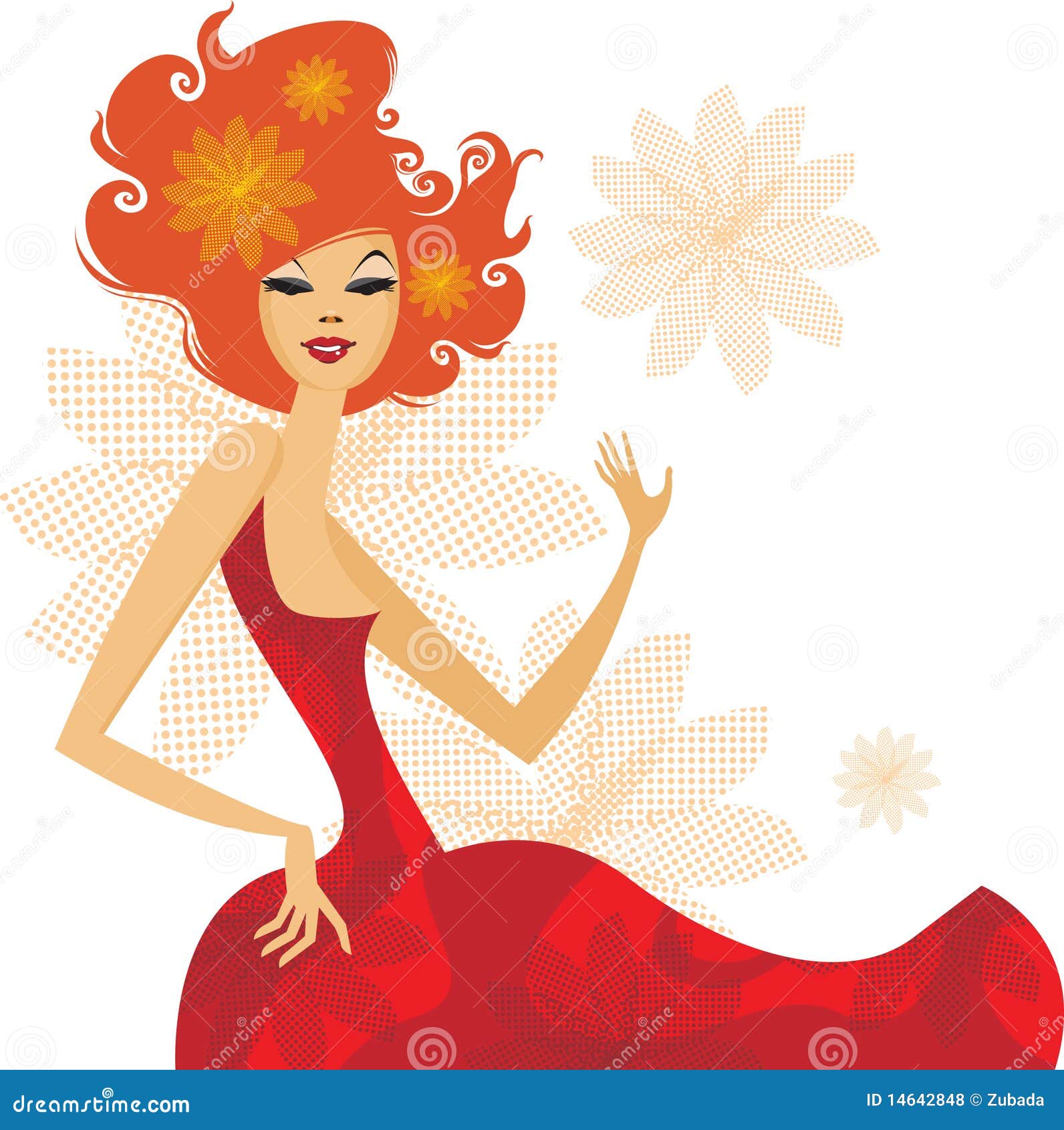 Summer lady stock vector. Illustration of girl, beautiful - 14642848