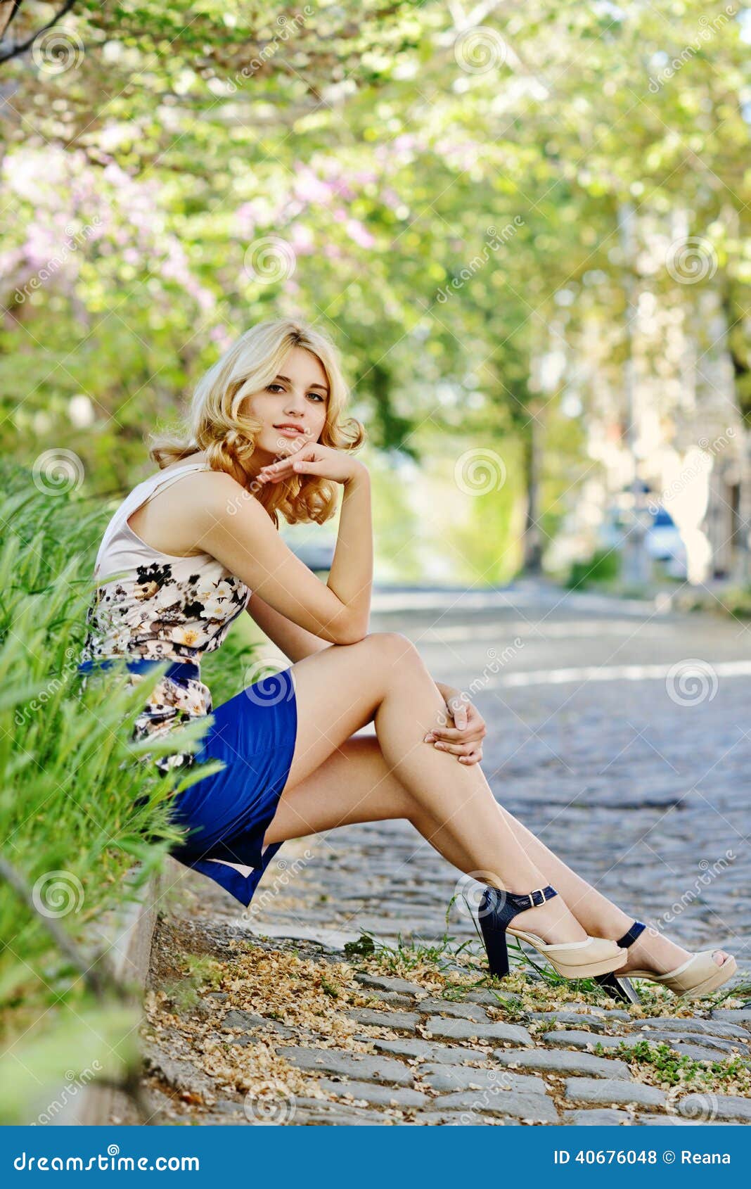 Summer lady stock photo. Image of green, expression, hair - 40676048