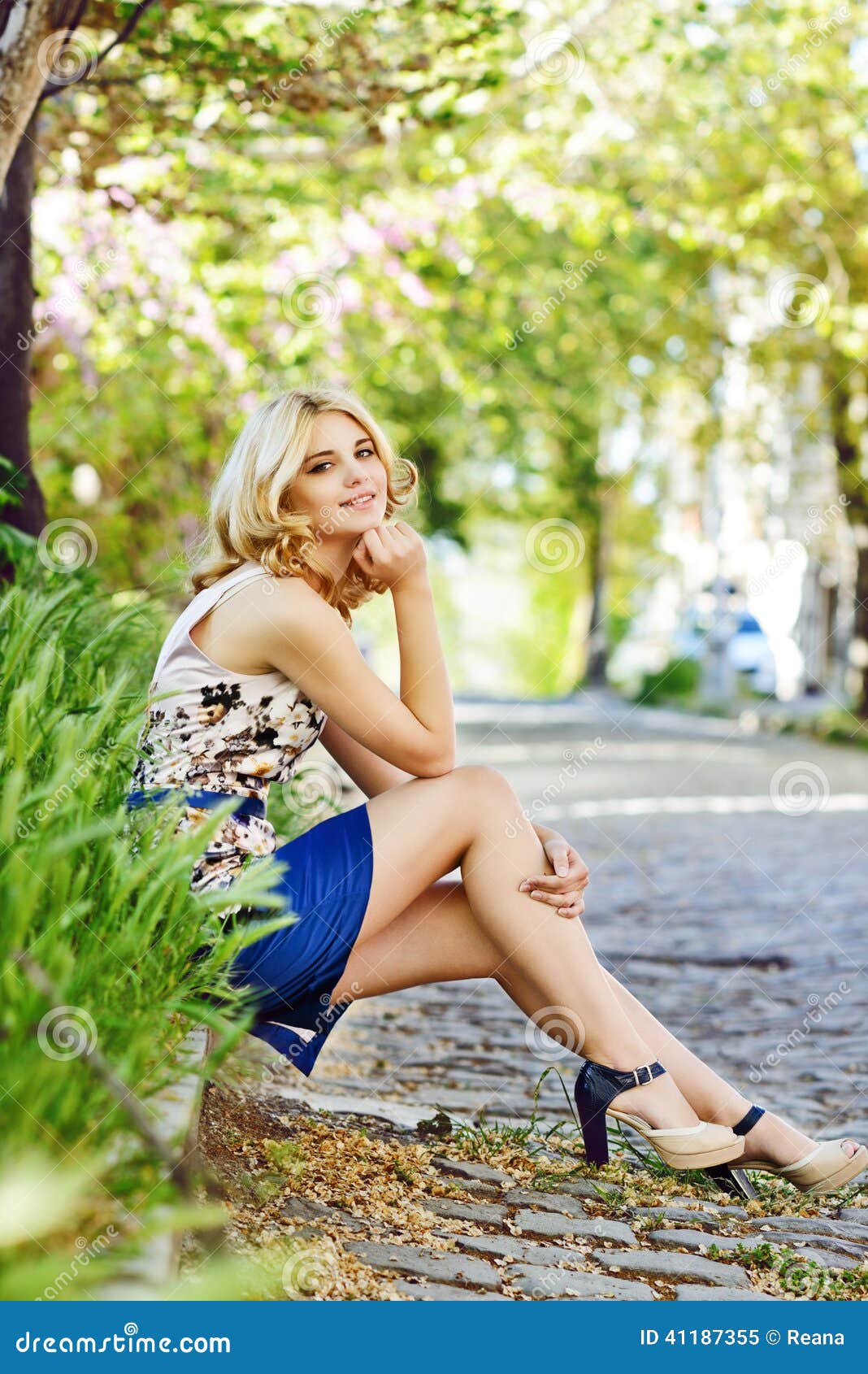 Summer lady stock image. Image of hair, female, look - 41187355