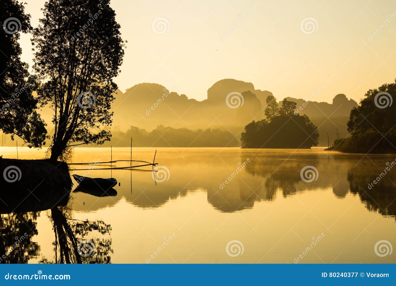 Summer lakeside stock image. Image of boat, river, forest - 80240377