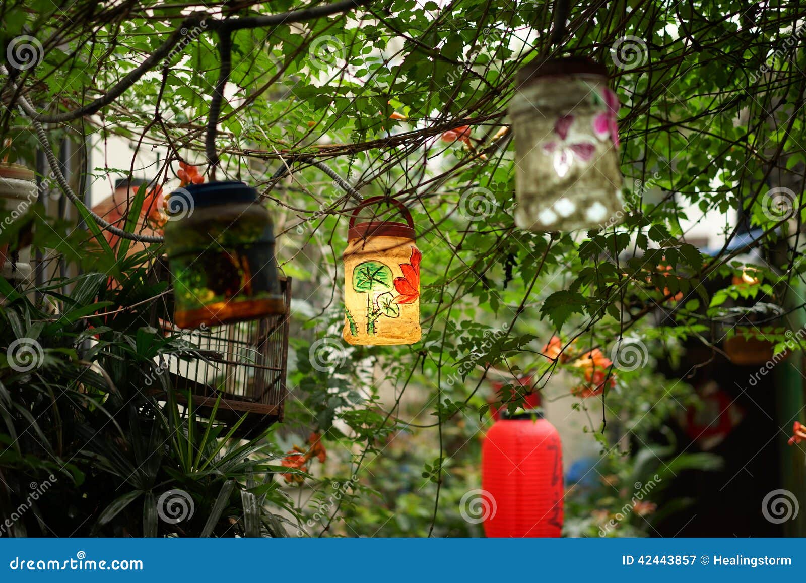 Summer lamp stock image. Image of garden, little, showing - 42443857