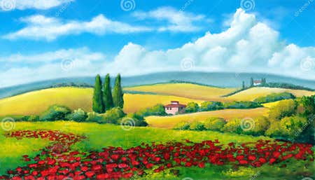 Summer landscape stock photo. Image of cloud, soft, landscape - 5782276