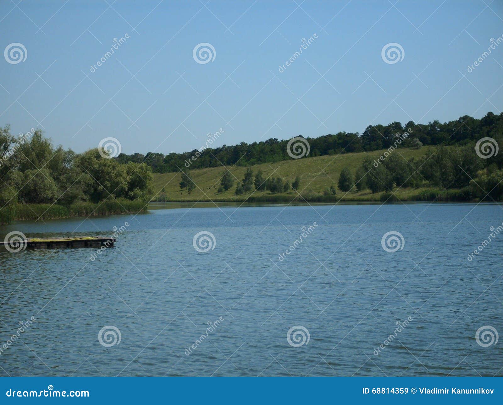 Summer landscape stock image. Image of cloudless, lawn - 68814359