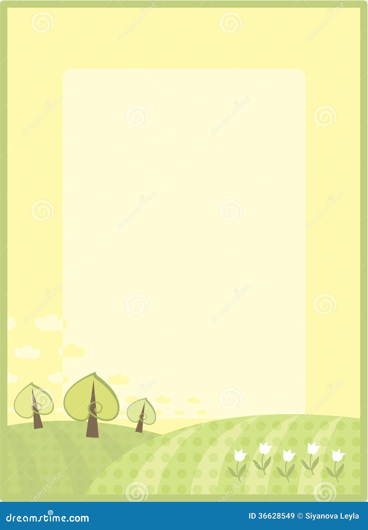 Summer landscape frame stock vector. Illustration of life - 36628549