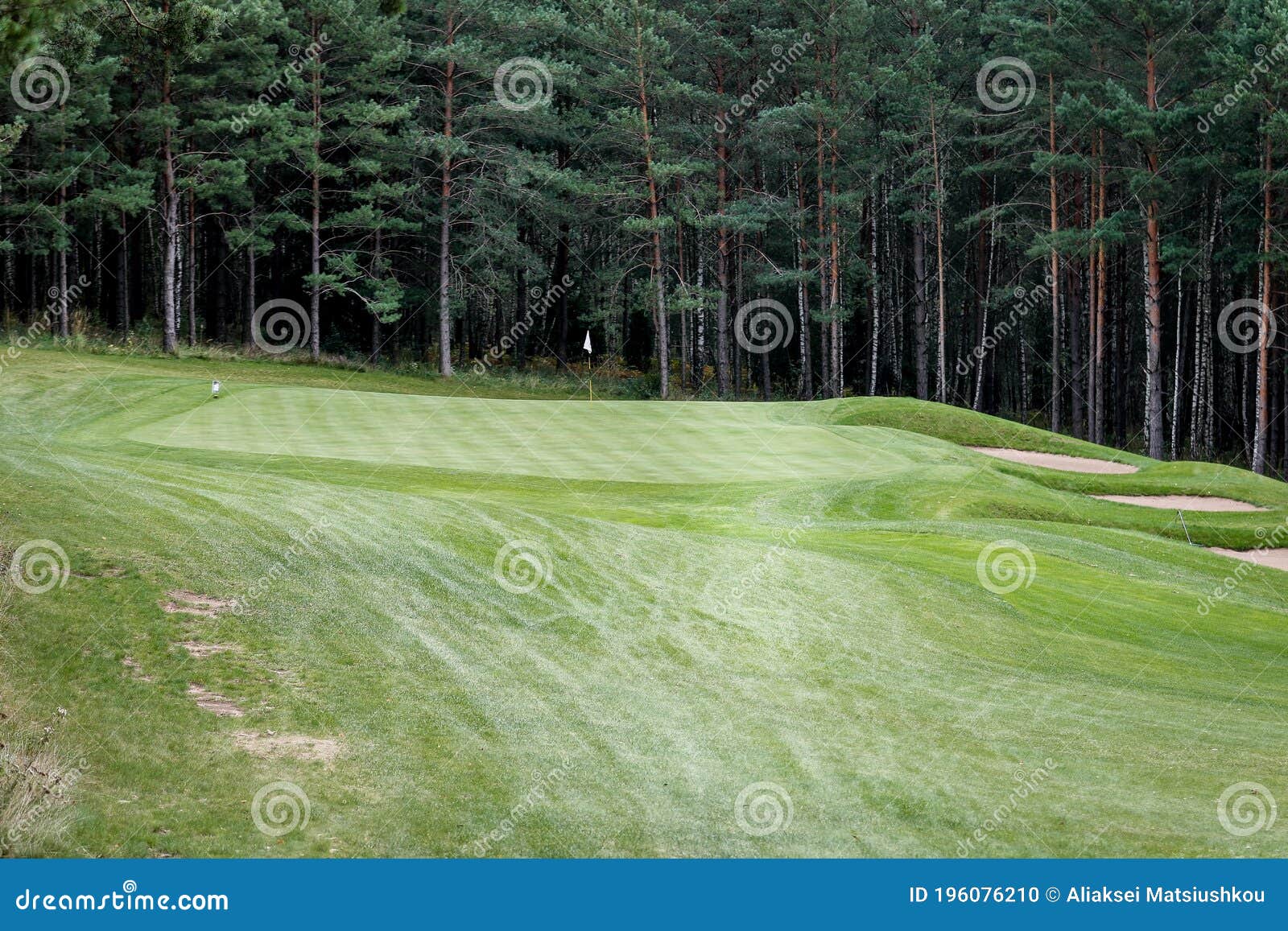 Summer Landscape Golf Course Panorama and Background Stock Photo ...