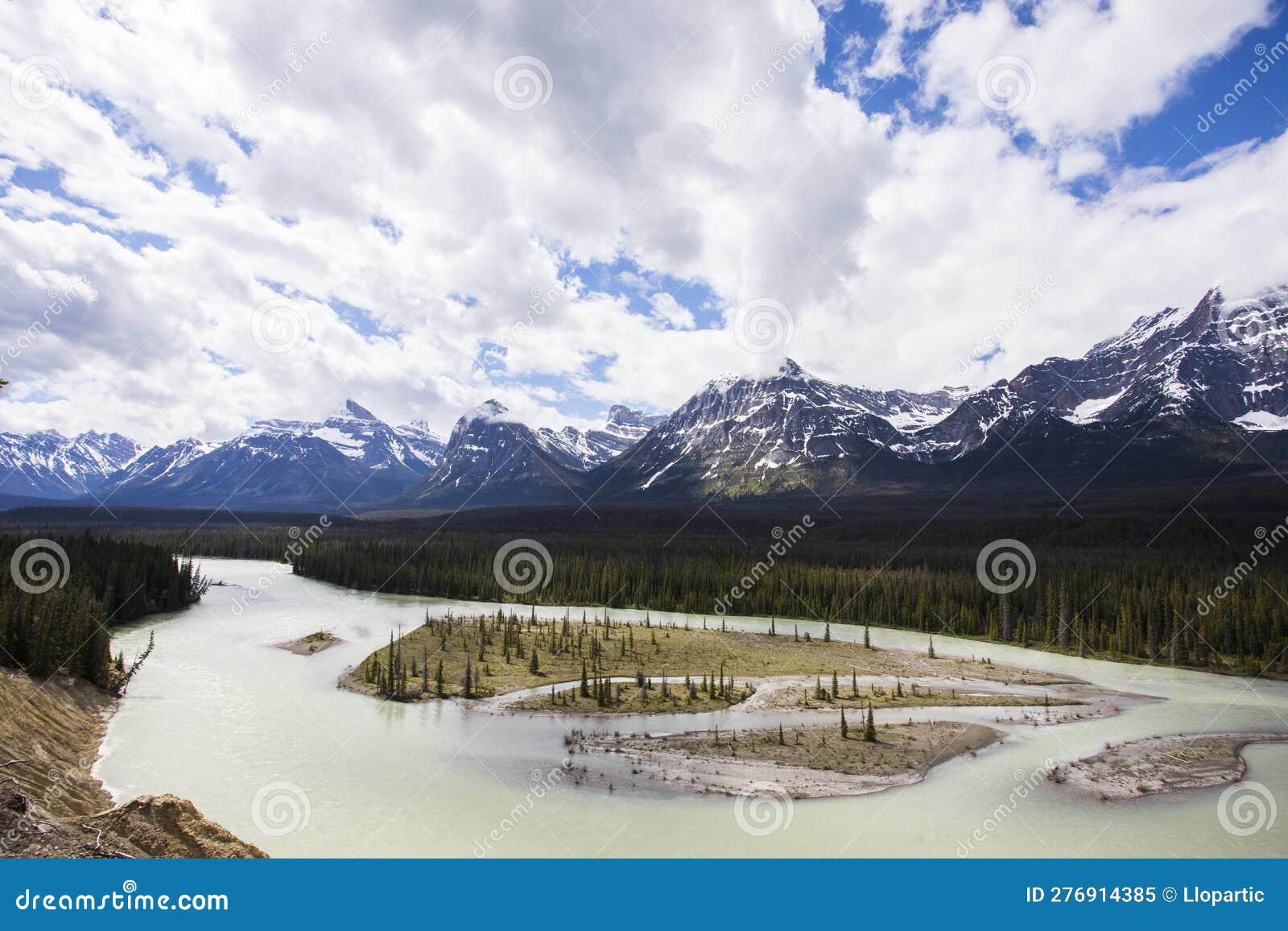 Summer Landscape in Jasper National Park, Canada Stock Image - Image of ...